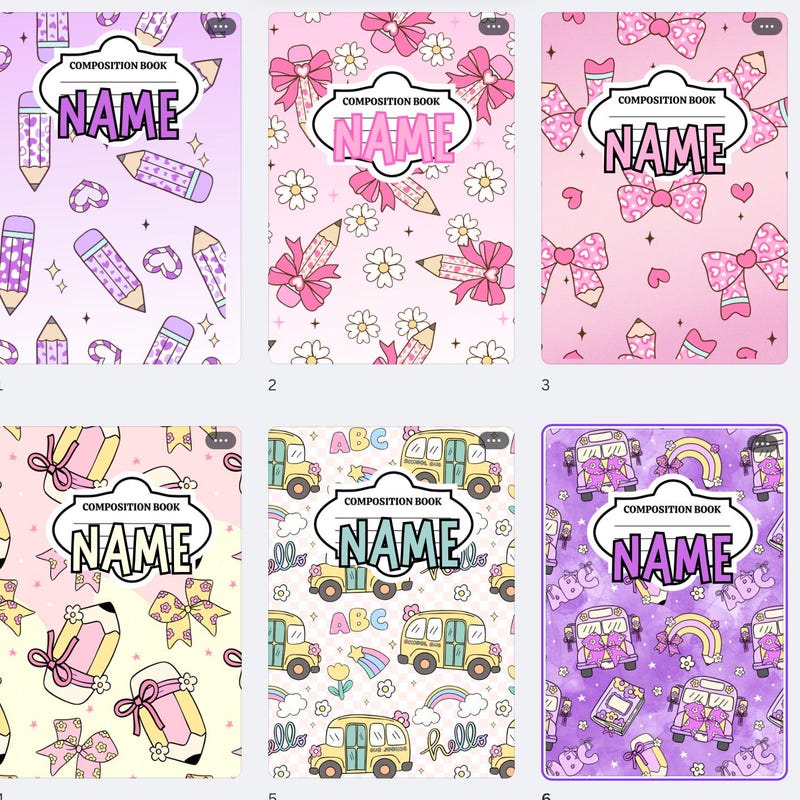 Bow Composition Notebooks - Etsy UK