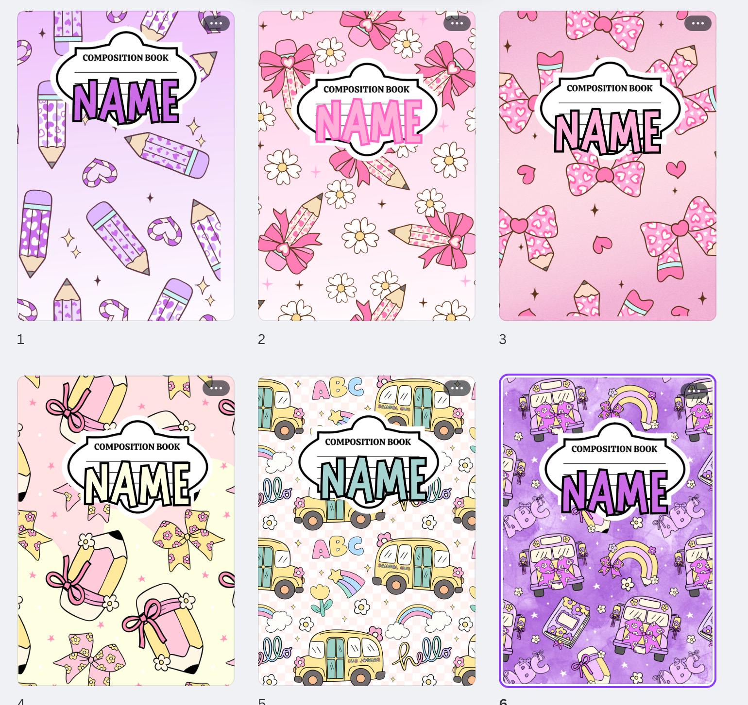 School Theme Pretty Girl Pink Supplies Composition Notebook Cover ...