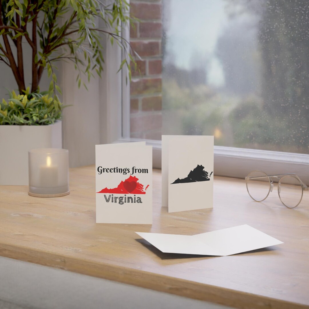 Virginia Greeting Cards Set: Unique Illustrated Stationery for Souvenir ...