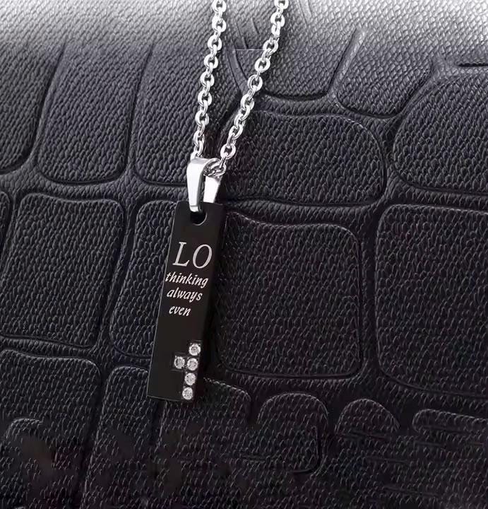 Customizable Stainless Steel Couples Pendant Necklace, Engravable LOVE ...