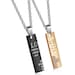 Customizable Stainless Steel Couples Pendant Necklace, Engravable LOVE ...
