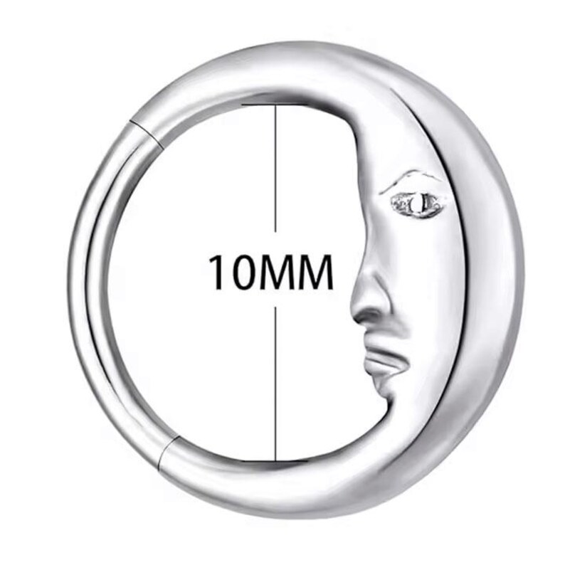 Moon-shaped Septum Ring; Celestial Style to Showcase Your Flair ...