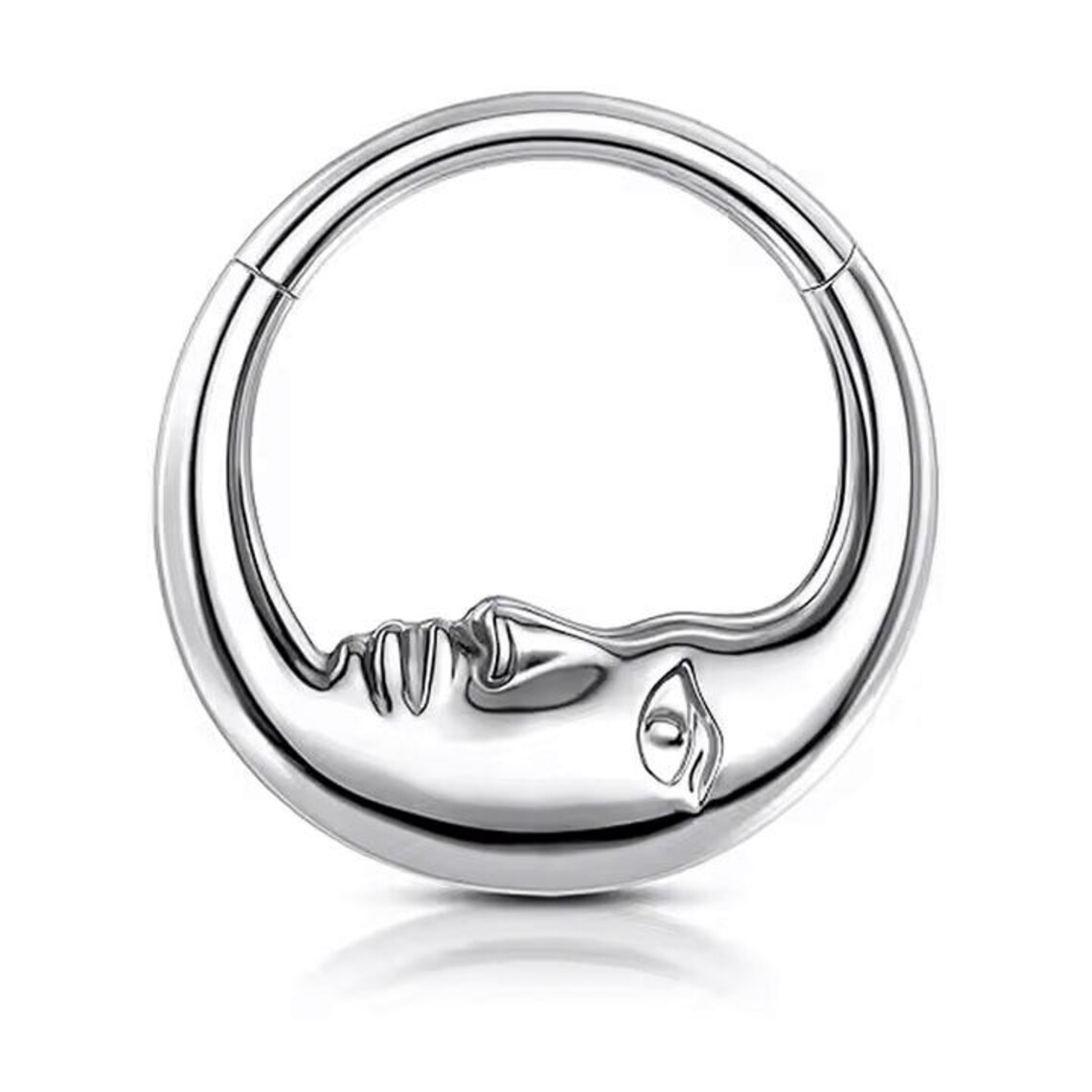 Moon-shaped Septum Ring; Celestial Style to Showcase Your Flair ...