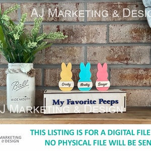 DIGITAL FILE Personalized My Favorite Peeps Home Decor | Glowforge ...