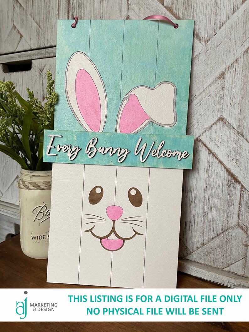 DIGITAL FILE Every Bunny Welcome Glowforge Laser Cut Svg - Etsy