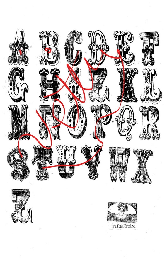 Rubber Stamp Alphabet for Use in Scrapbooking Collage and | Etsy