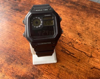 Custom Casio AE1200 Watch - Negative Display Mod -world Time- Digital ...