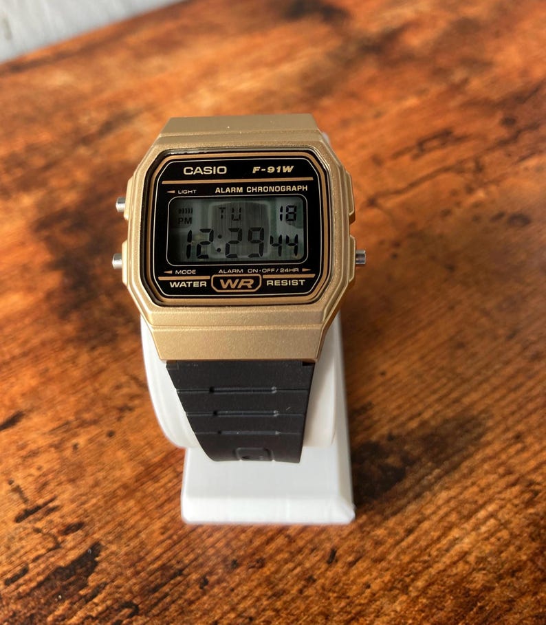 Gold Casio F91w Transparent Screen Modified Watch - Etsy