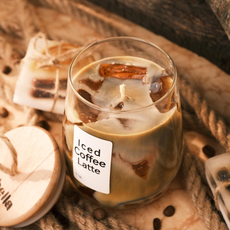 Iced Coffee Candle 17 Oz cold Brew Candle-iced Latte Candle-creamy ...