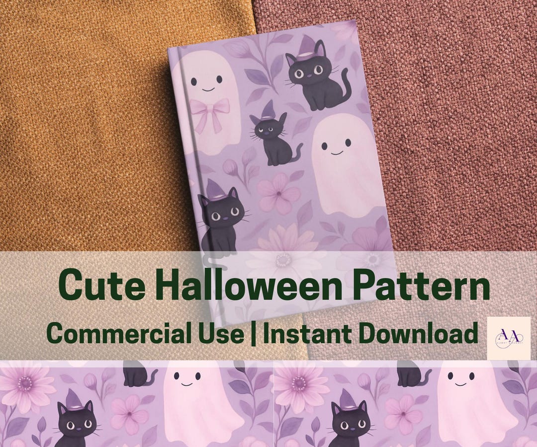 Cute Halloween Seamless Digital Paper | Scrapbook Pattern, POD ...