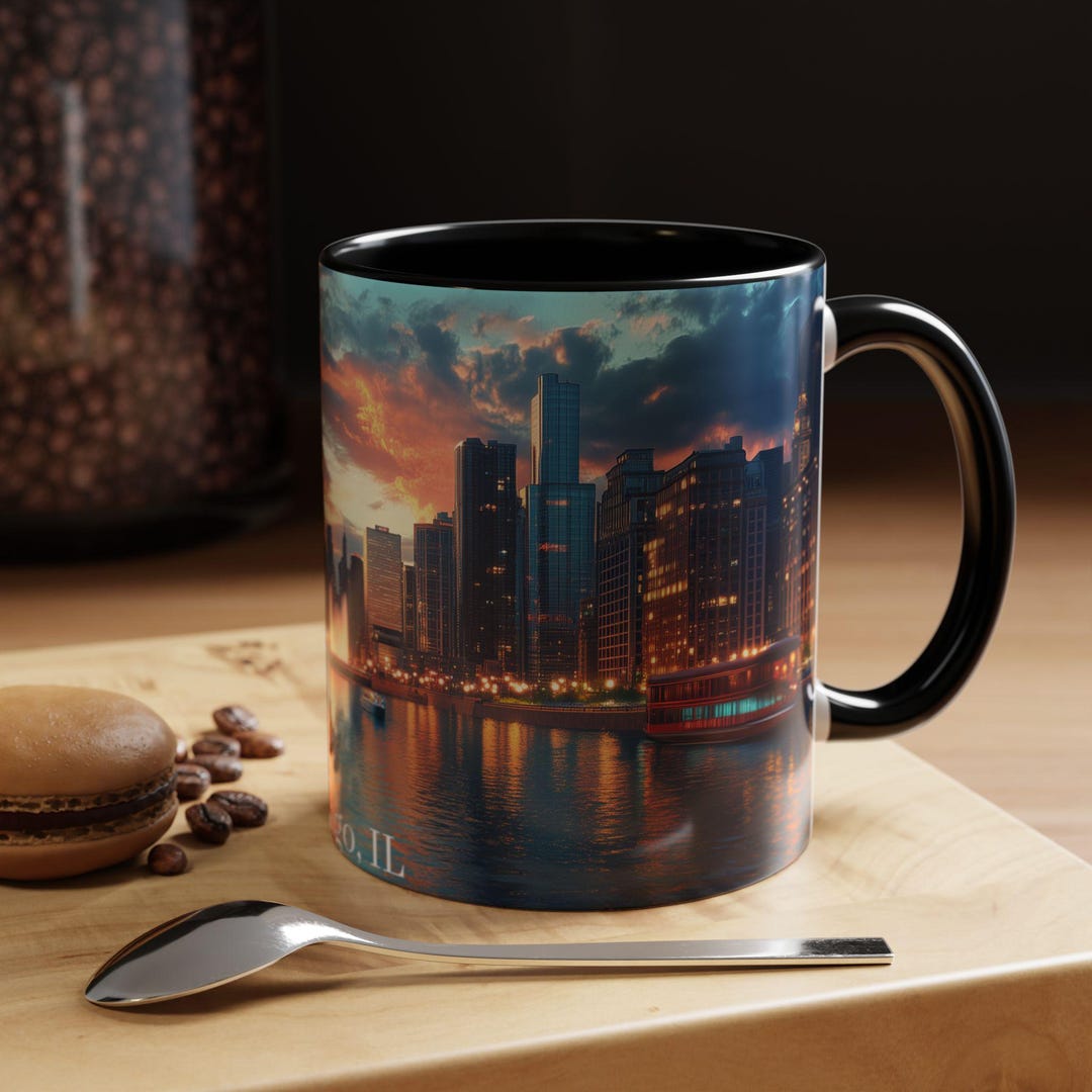 Chicago Coffee Mug Design Gift for Travel Lover Tea Cup Gift for Him ...