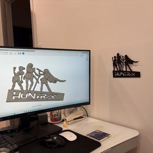 HUNTRIX K-pop Demon Hunters Wall Art | 3D Printed Desk Decor | Anime ...