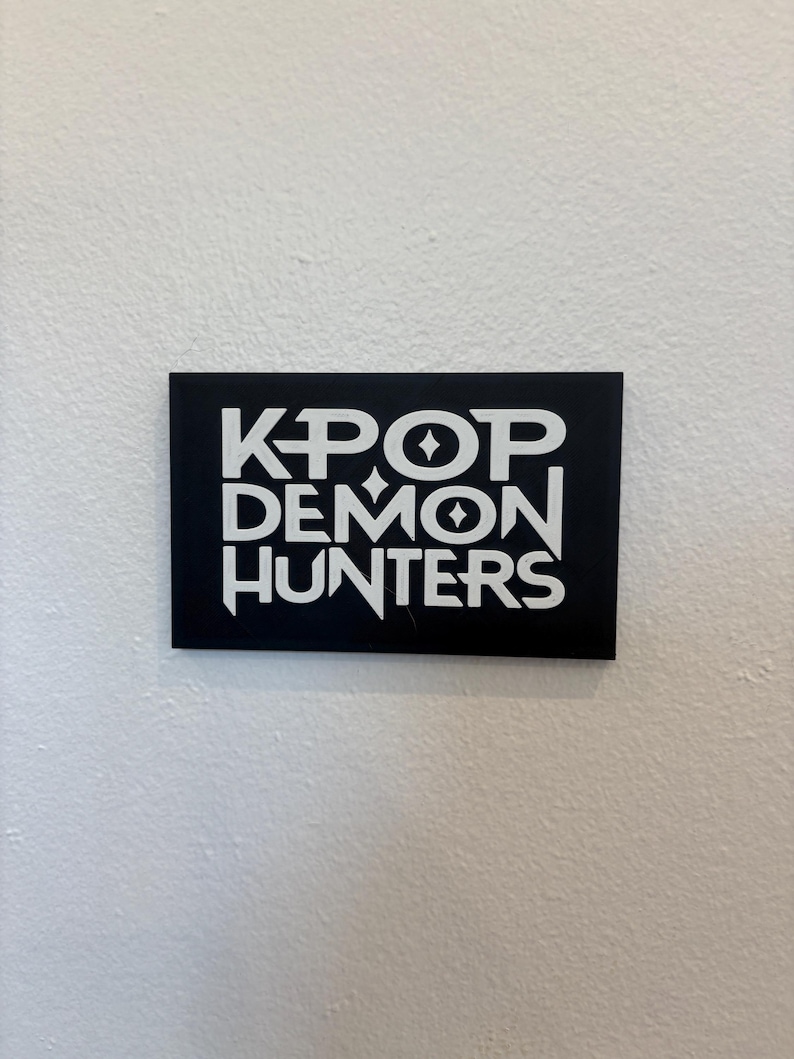 K-pop Demon Hunters Wall Art Plaque | 3D Printed Desk Decor | Anime ...