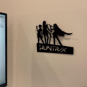 HUNTRIX K-pop Demon Hunters Wall Art | 3D Printed Desk Decor | Anime ...