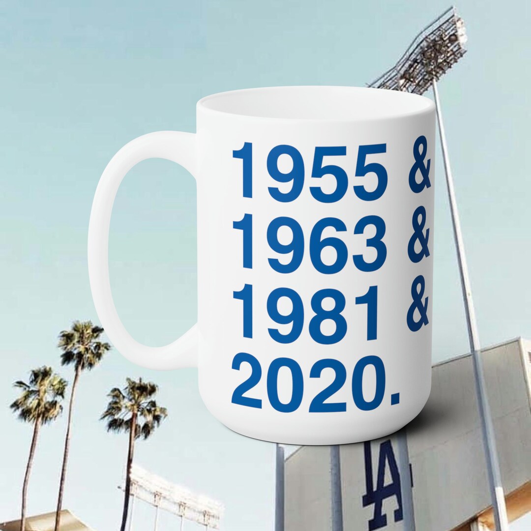 LA Dodgers World Series Years Ceramic Mug 15oz Git for Him, Gift for ...