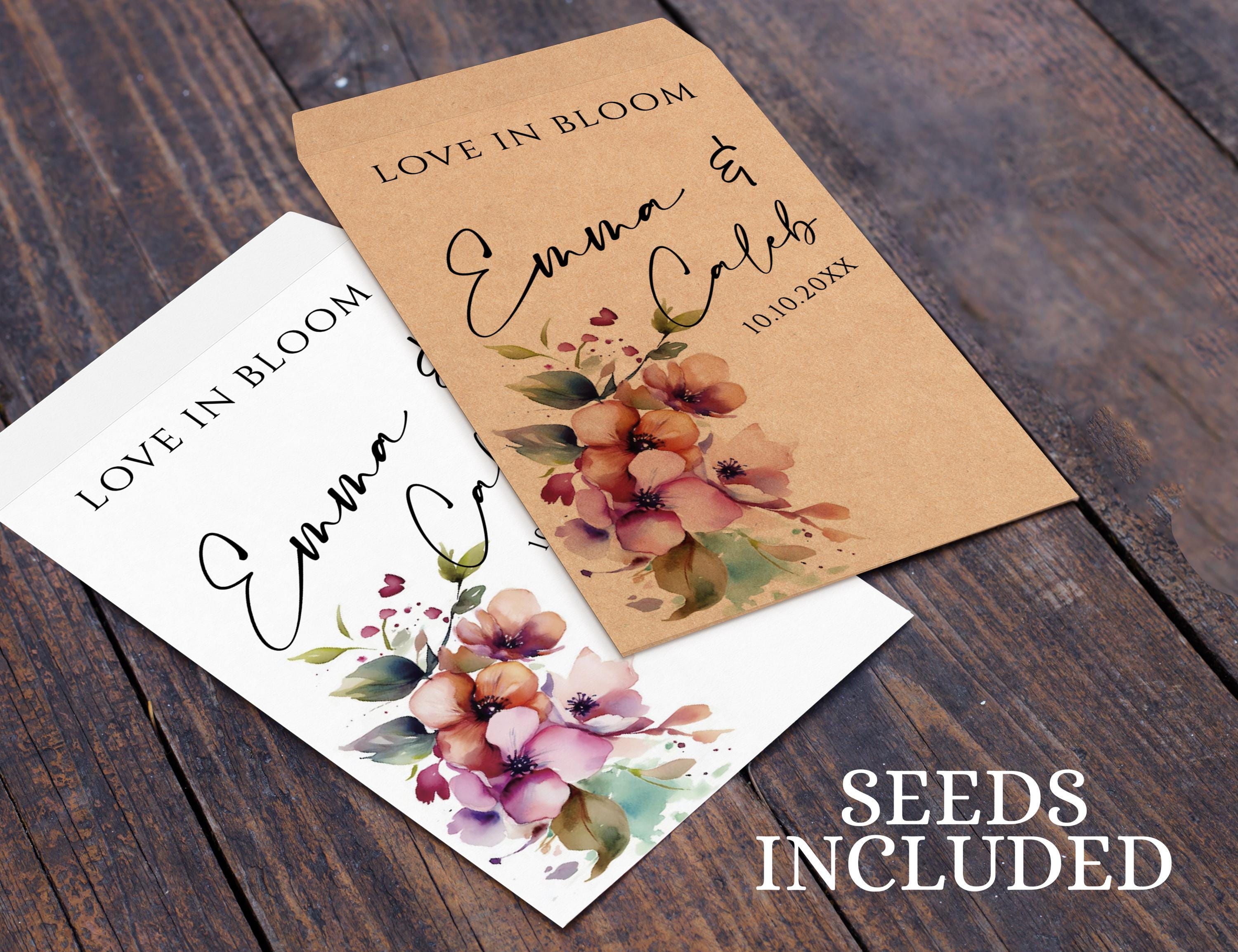 Bulk Custom Seed Packets/love in Bloom Wedding Favors/wedding ...