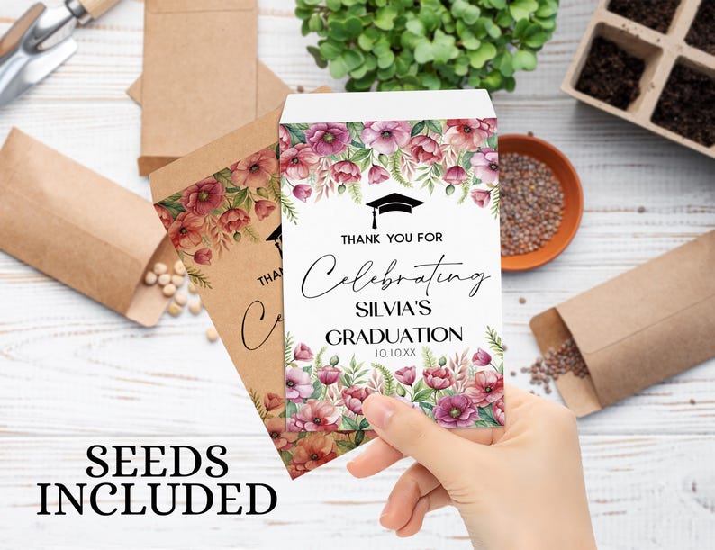 Custom Graduation Seed Packets/graduation Seed Packets for Thank You ...