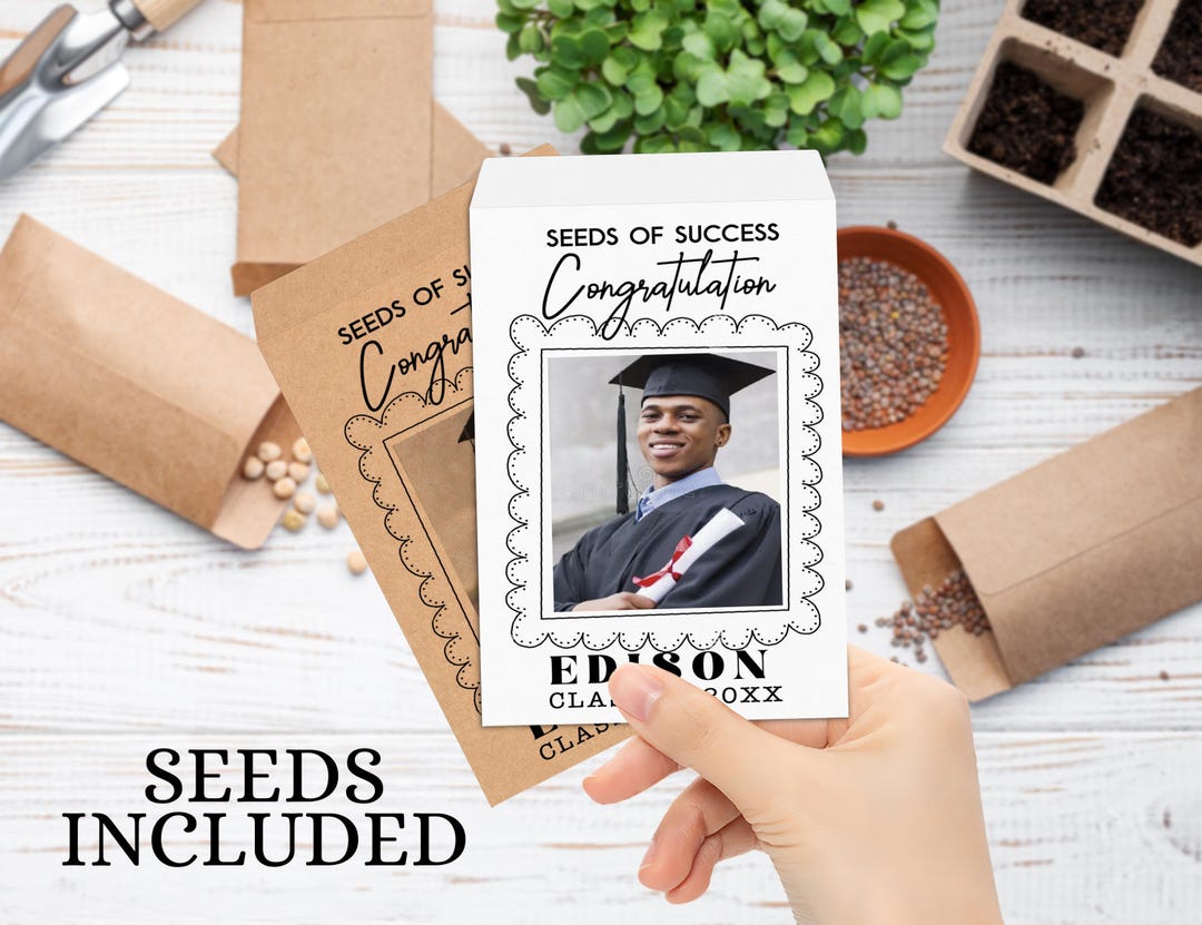 Photo Graduation Celebration Seed Packets/senior 2025 Seeds of Success ...
