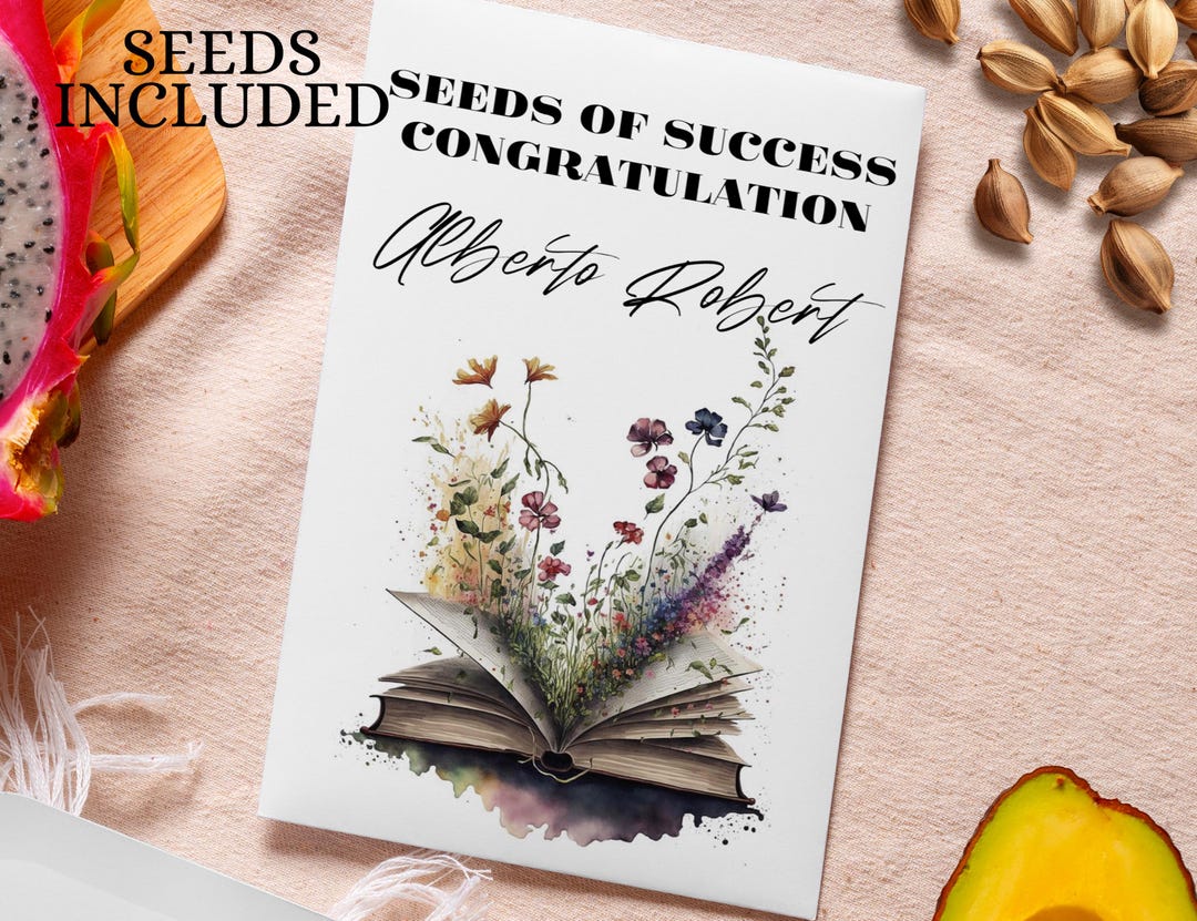 Custom Graduation Wildflower Seed Packets/seeds of Success Envelopes ...