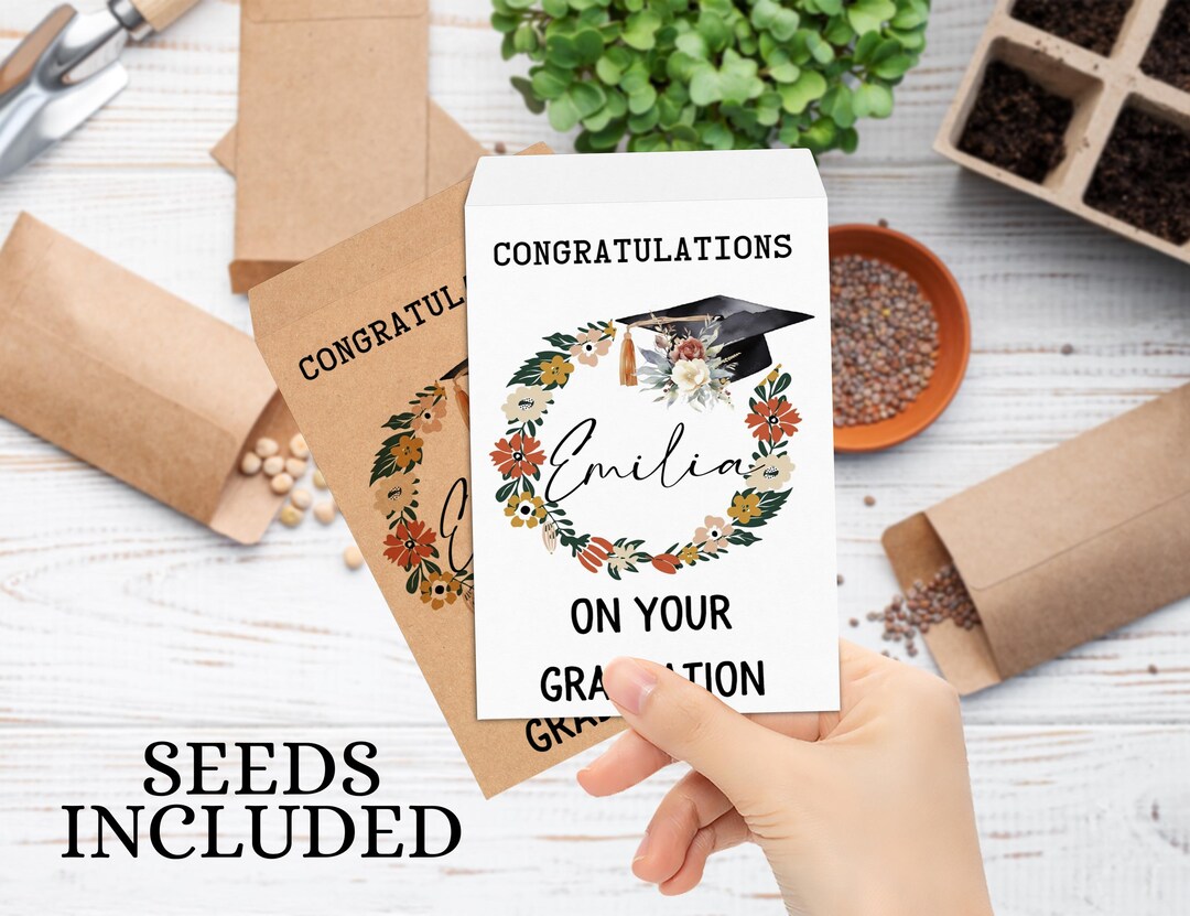 Custom Graduation Seed Packets Party Favors in Bulk/personalized ...