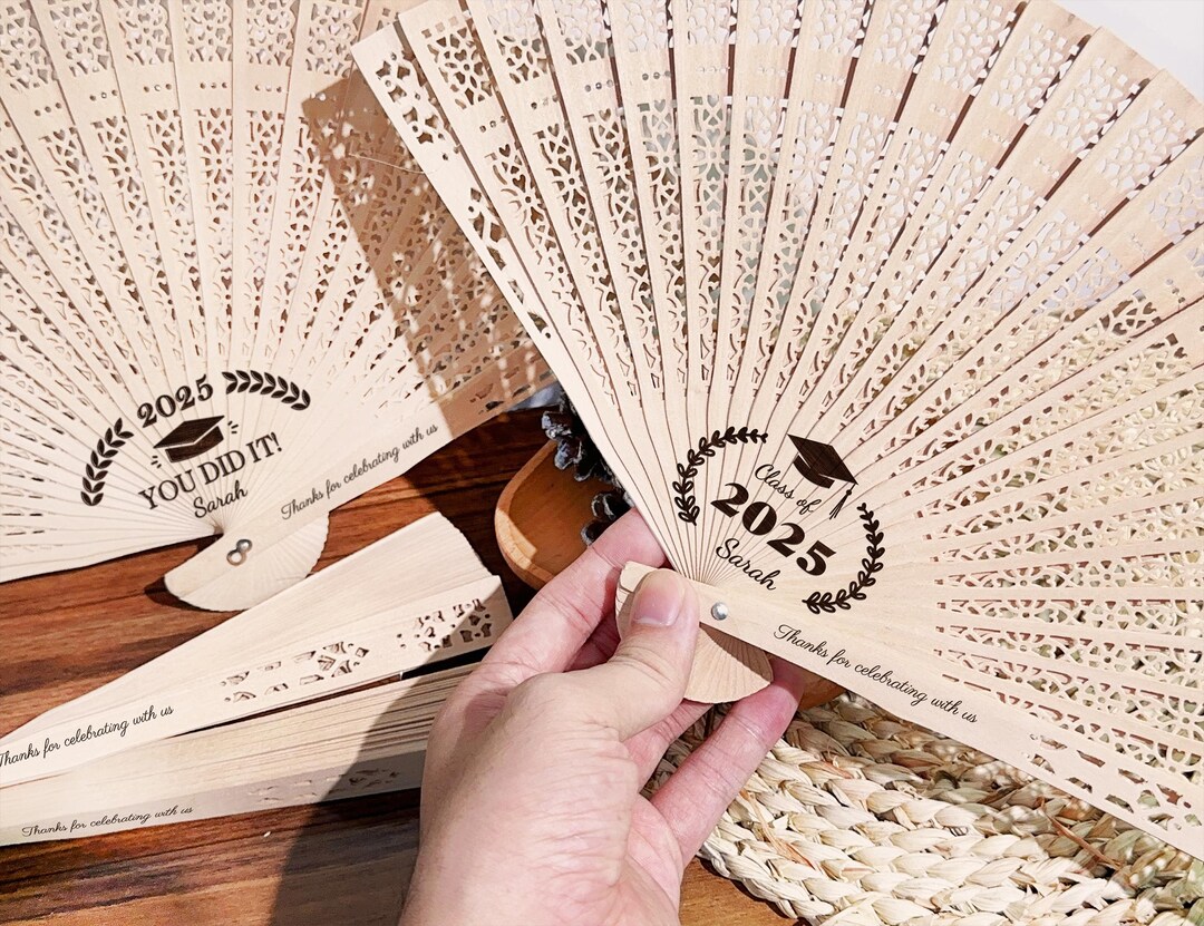 Custom Graduation Celebration Hand Fans/class of 2025 Graduation ...