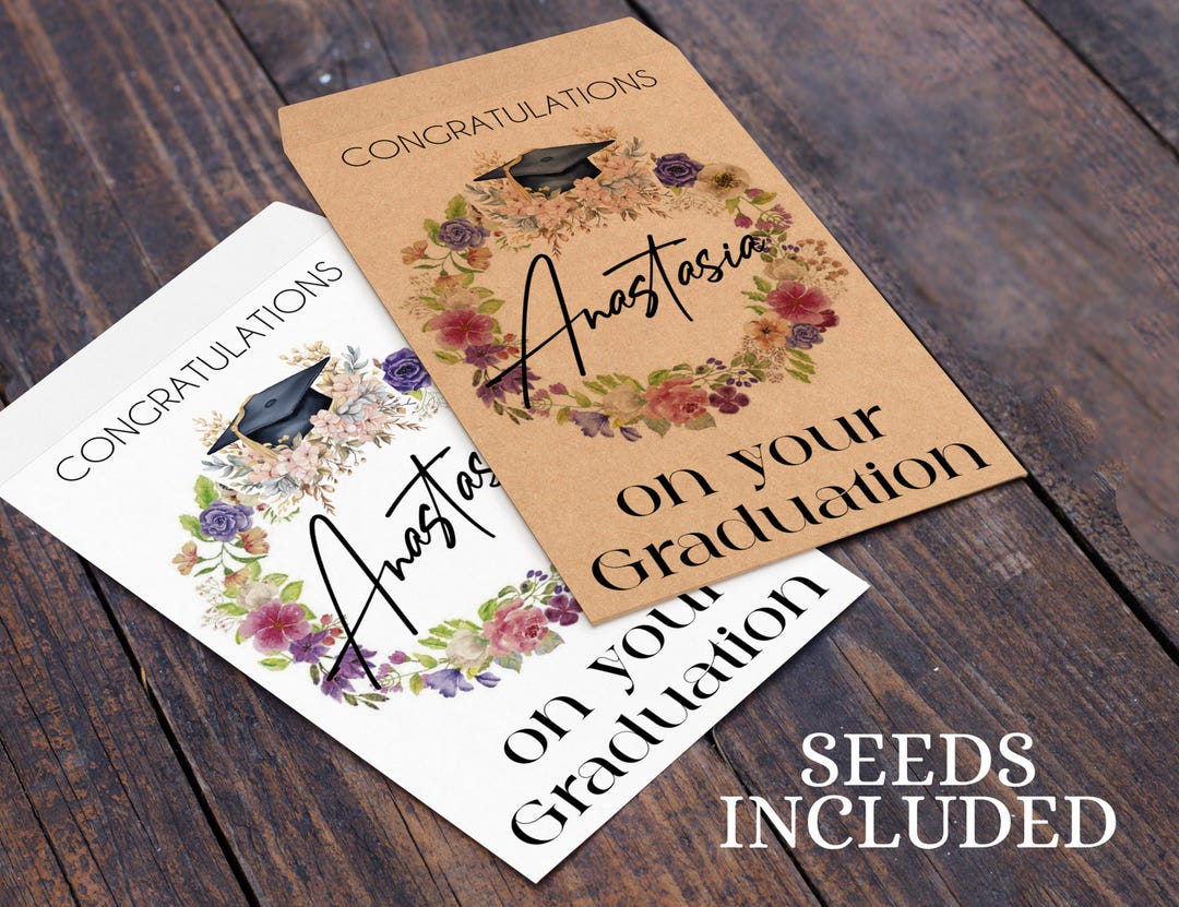 Personalized Graduation Wildflower Seed Packets/custom Bulk Graduation ...