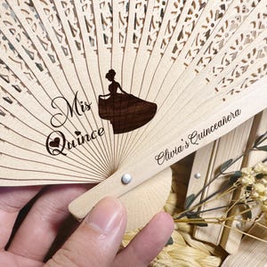 Custom Quinceañera Hand Fans, Party Fan Favors for Mis Quince, Bulk ...