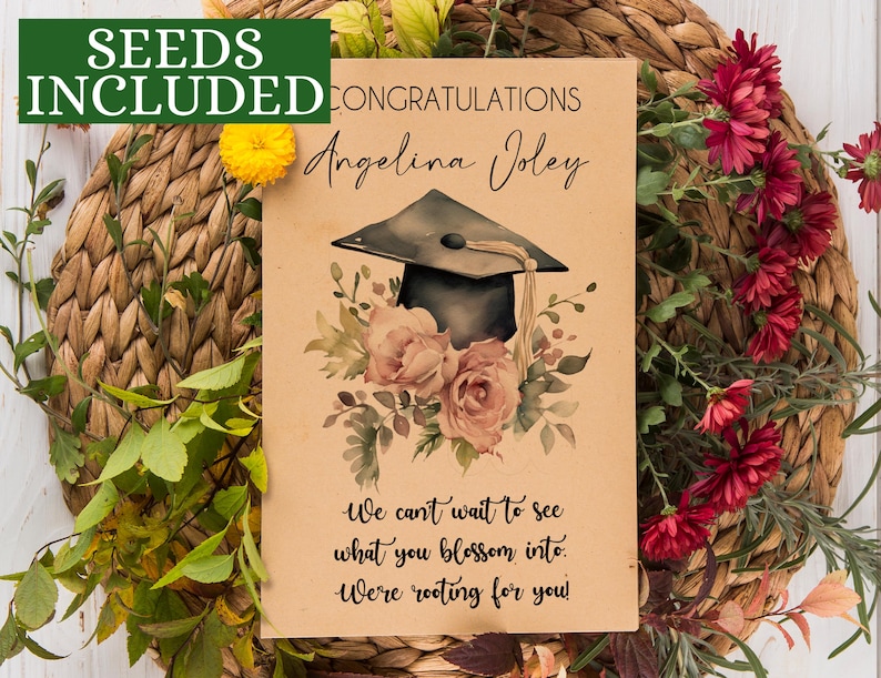 Custom Graduation Wildflower Seed Packets/seeds of Success Envelopes ...