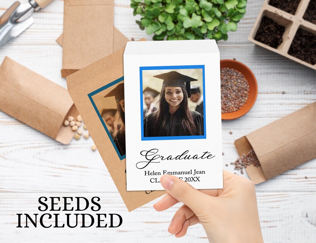Bulk Graduation Seed Party Favors, Custom Photo Seed Packets for Nurse ...