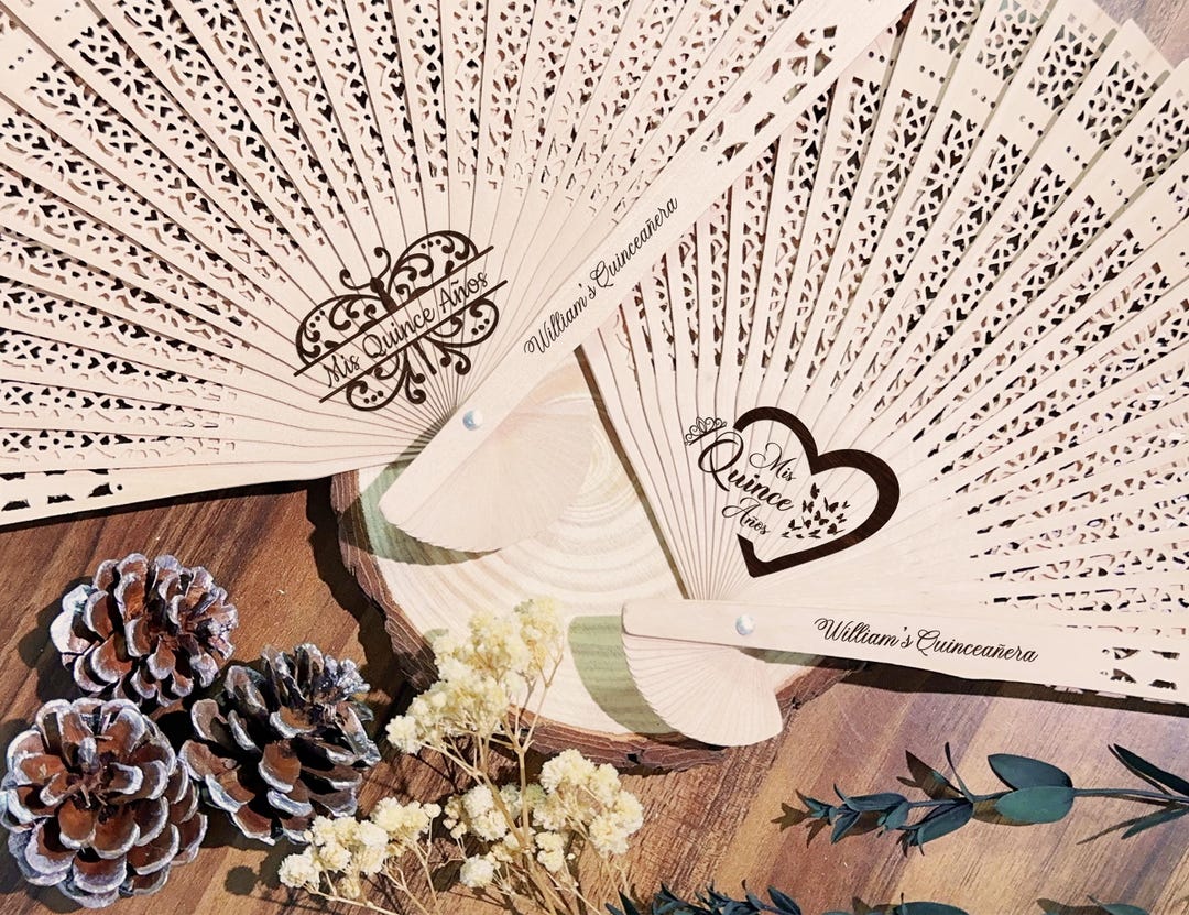 Mis Quince Años Hand Fan/custom Birthday Favors in Bulk/quinceañera ...