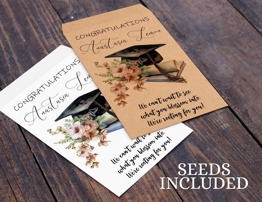 Personalized Graduation Wildflower Seeds/custom Graduation Seed Packets ...
