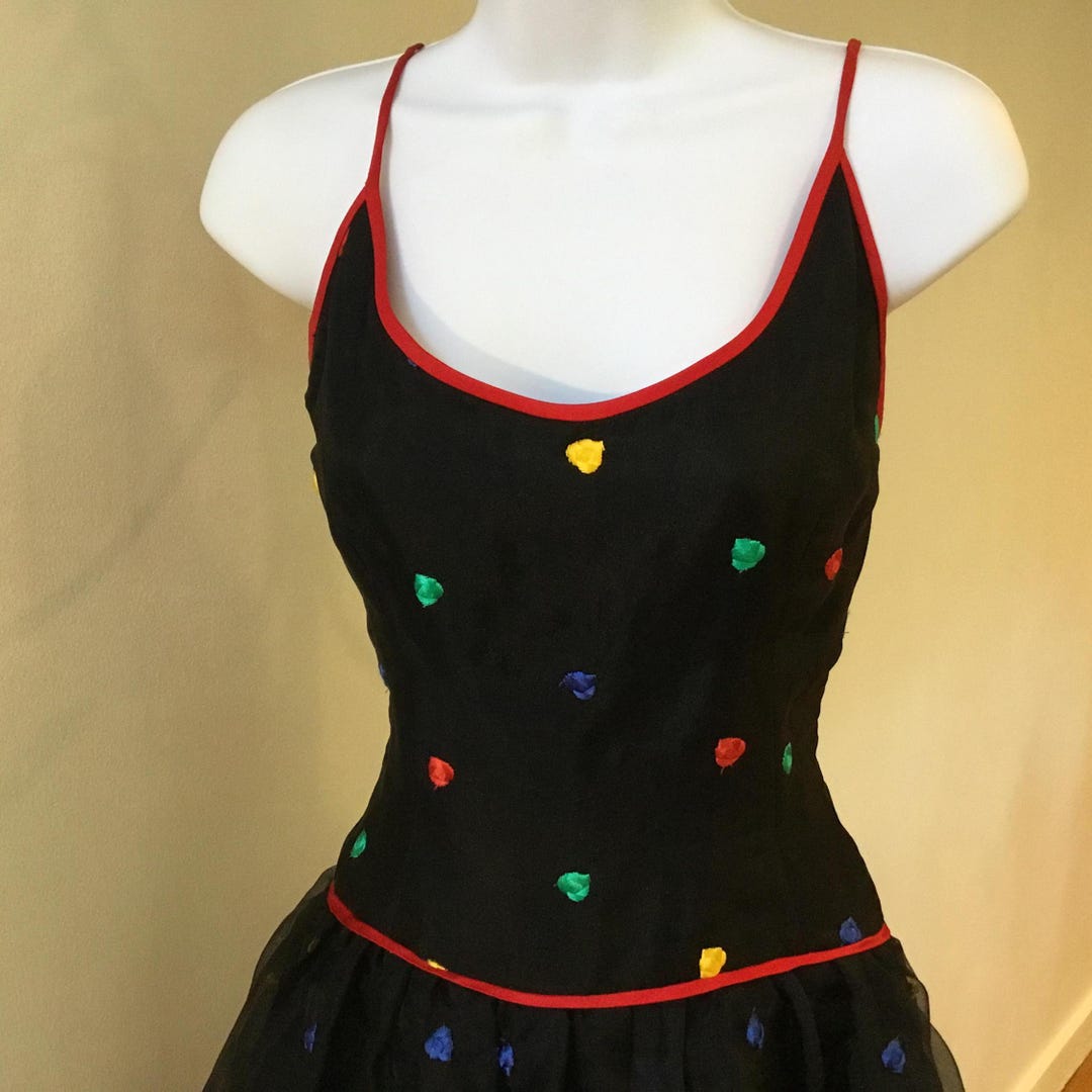 Vintage 80s Pilar Rossi Mini Dress, Polka Dot, Tutu, Sexy - Etsy