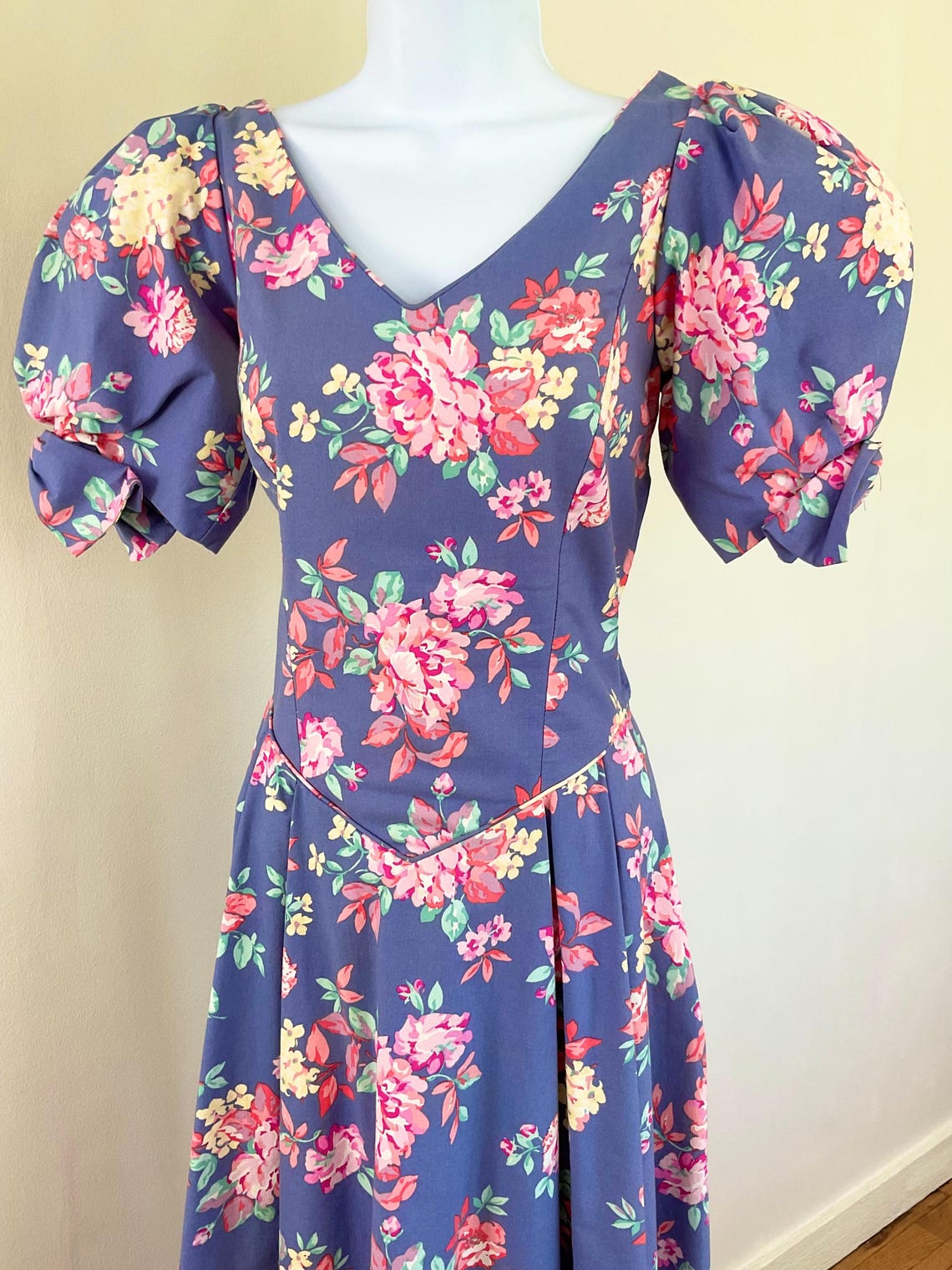 Laura Ashley Floral Cottage Core Dress, Size 10 US, 12 UK, 38 EUR - Etsy