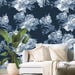 Flower,blue , Wall Design, Interior Design, White , Living Room ...
