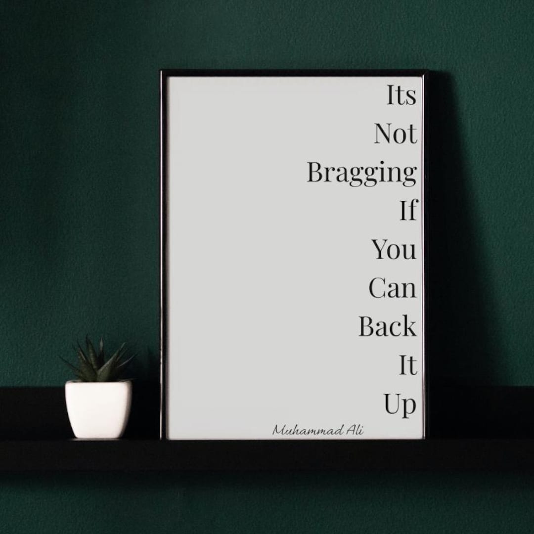 Motivational Muhammad Ali Decor Printable Wall Art Gift for Boxers I ...