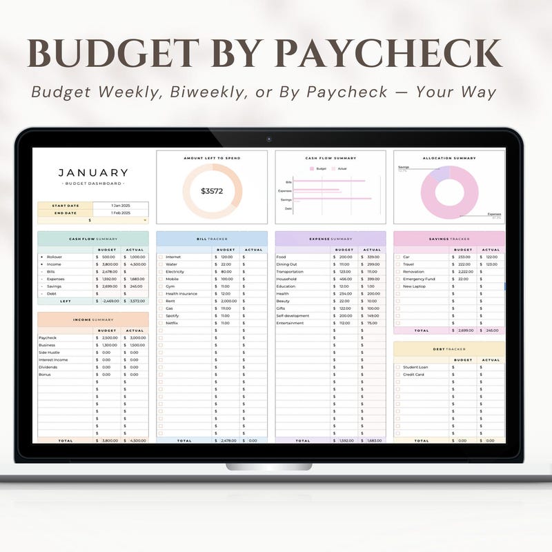 Excel Download Paycheck - Etsy UK