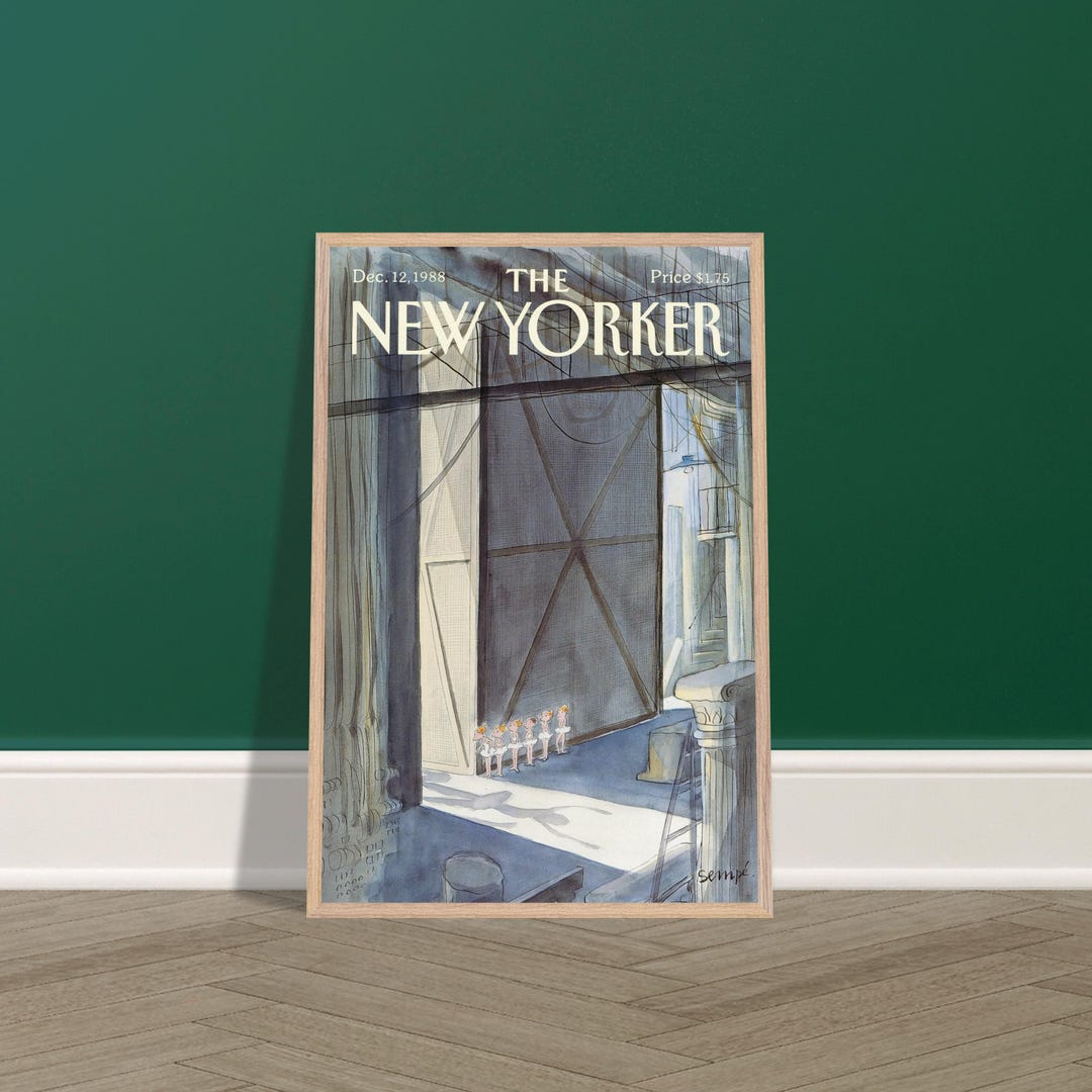 Whimsical Theater Scene New Yorker Cover Art - Ballerinas Backstage by ...