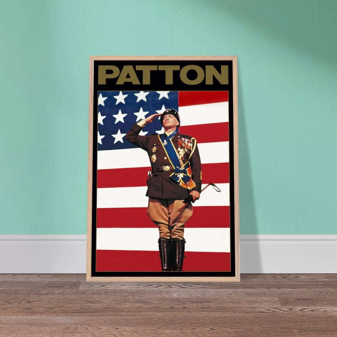 Patton Movie Poster - Iconic George C. Scott Saluting - Classic ...