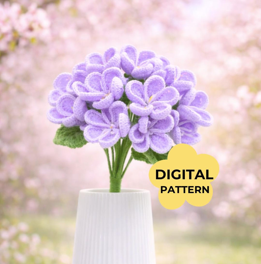 Geranium Crochet Pattern PDF Floral Houseplant Amigurumi Bloom Mother ...