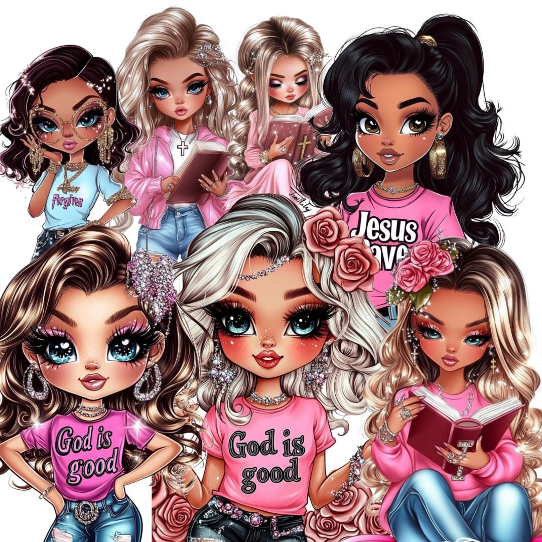 Chibi Girls Christian Chibi Art Faith Graphics for Girls Teens Tween ...
