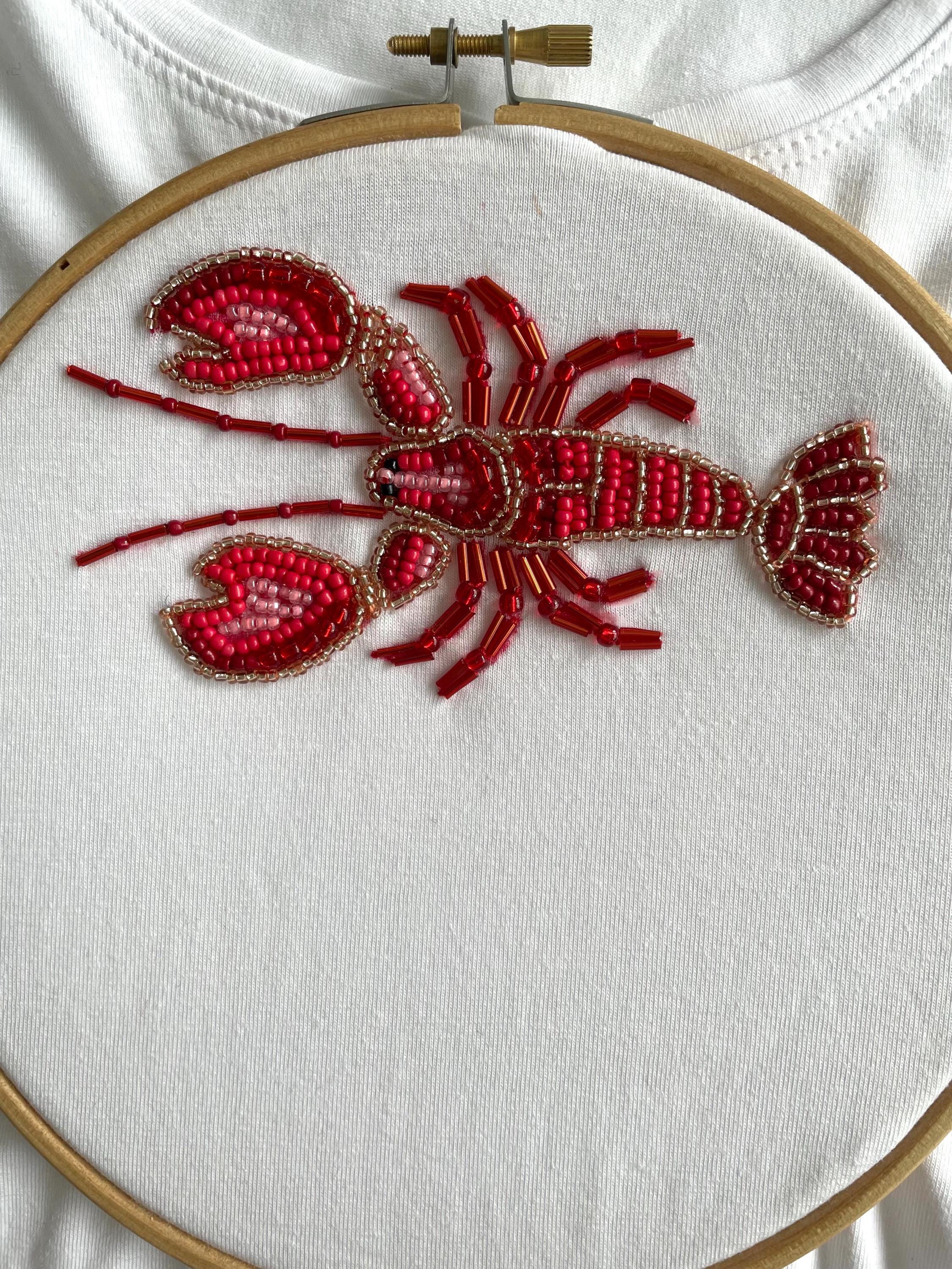 PDF TUTORIAL and PATTERN Embroidered Beaded Lobster | Beginner | Easy ...