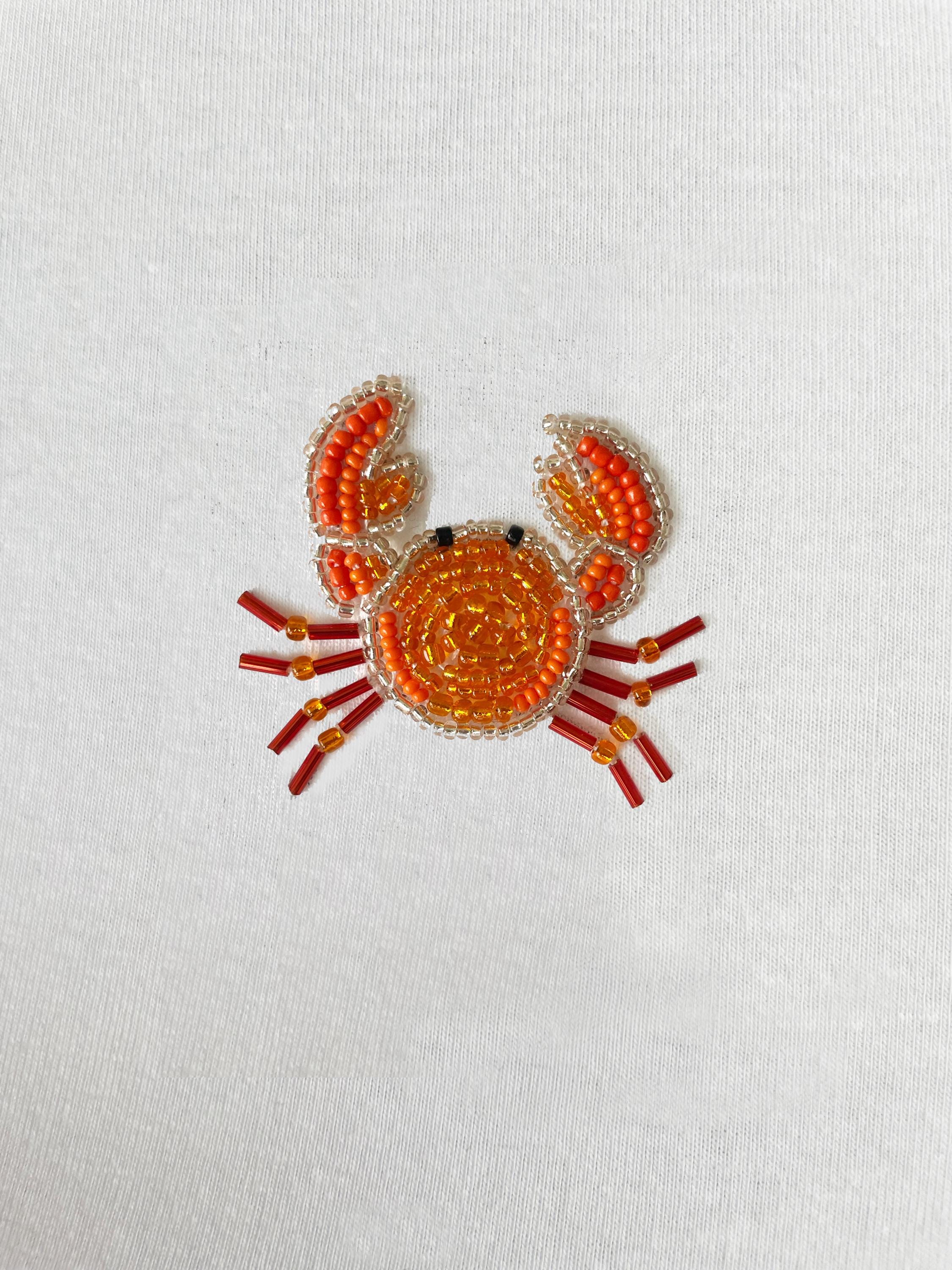 PDF TUTORIAL and PATTERN Embroidered Beaded Crab | Beginner | Easy ...