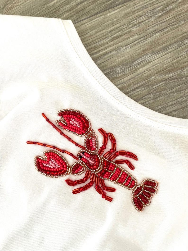 PDF TUTORIAL and PATTERN Embroidered Beaded Lobster | Beginner | Easy ...