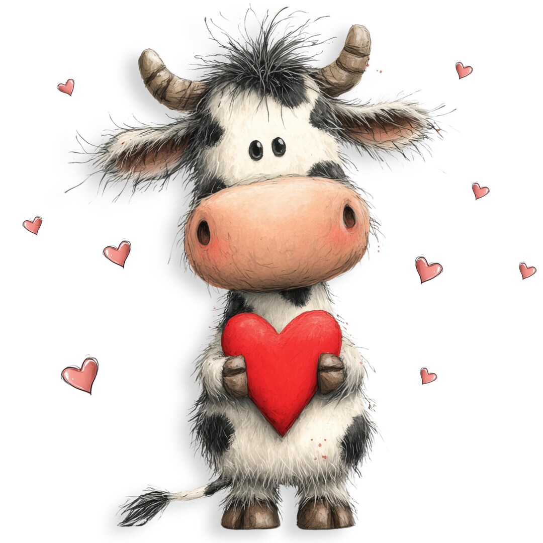 34 Valentines Cows Clipart, Cow PNG (digital Download) - Etsy