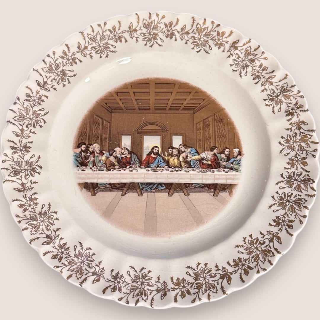 Vintage Sanders Mfg. Co. "the Lord’s Supper" 23K Gold First Edition ...