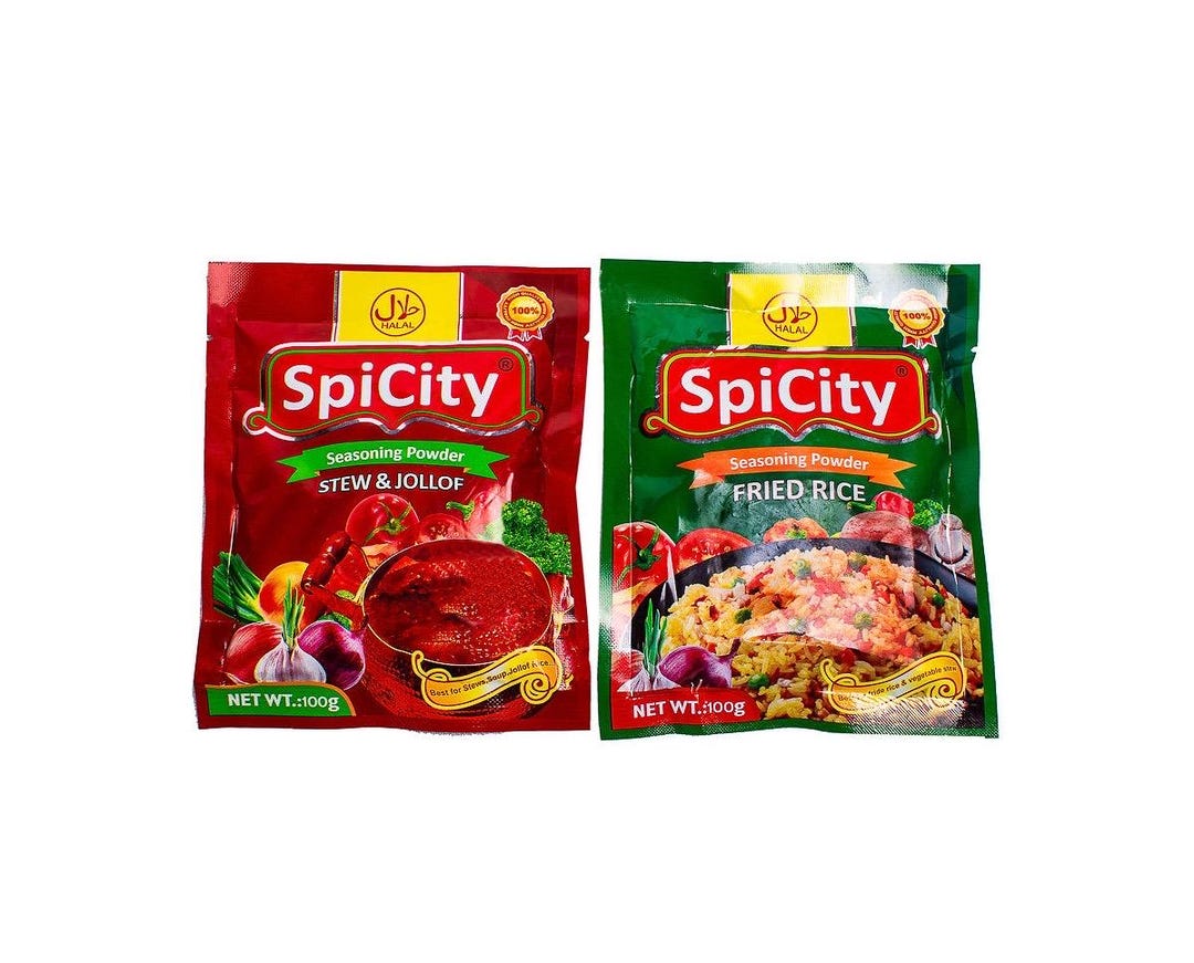 Spicity Jollof/ Fried Rice Seasoning- 1 Roll of 10g Satchet (10 Pieces ...
