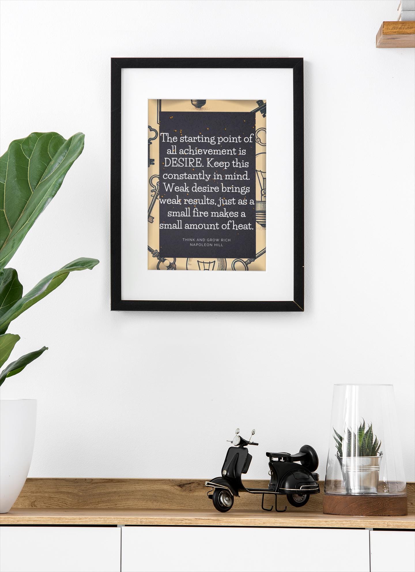 Think and Grow Rich Wall Art – Printable Motivational Quotes Bundle ...