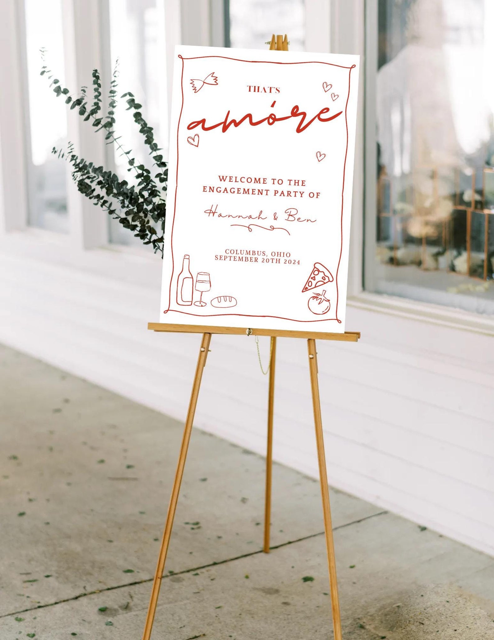 That's Amore Party Sign - Italian Theme Party Decor, Customizable ...