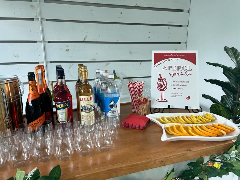 Spritz Station 11x14 Sign - Printable Digital Template Italian Cocktail ...