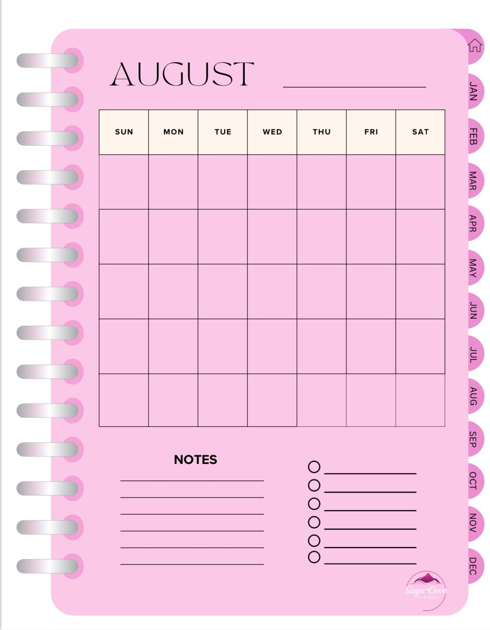 Girl Boss Monthly Planner, Digital Planner 2025, Digital Calendar ...
